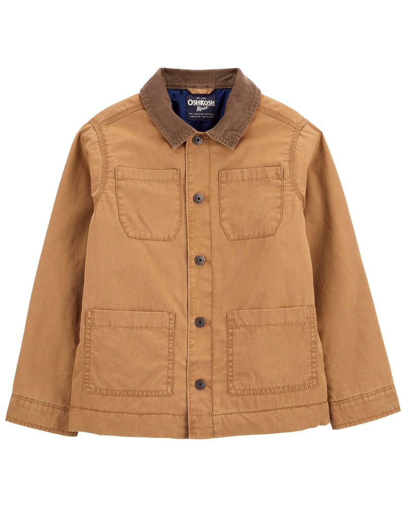 Khaki Kid Button-Front Barn Jacket | Carter’s Oshkosh Canada