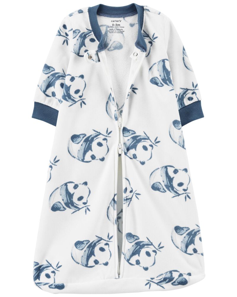 White/Blue 2-Way Zip Fleece Wearable Blanket | carters.com