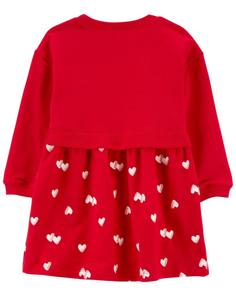 Rouge Robe en tissu éponge Love Hearts | carters.com