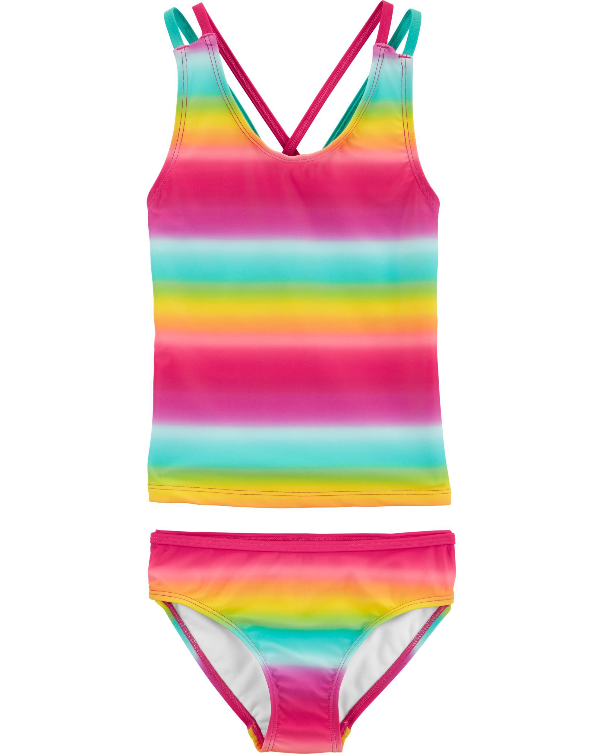 Kid Girl Rainbow 2-Piece Tankini | Carter’s OshKosh Canada