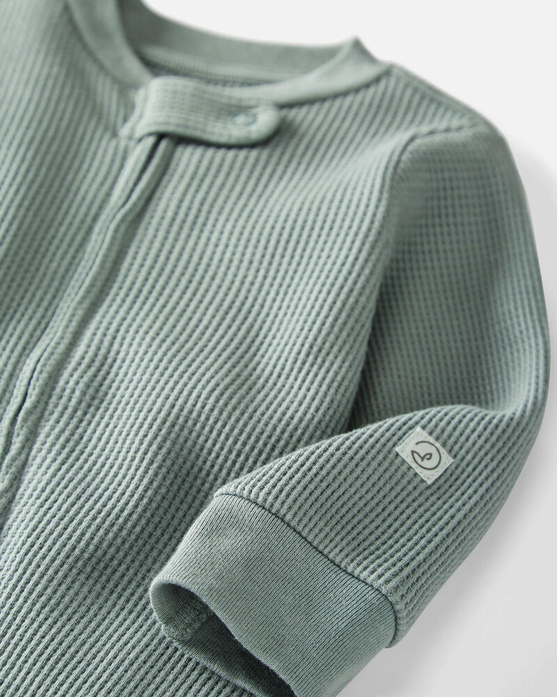 Sage Pond Baby Waffle Knit Sleeper Pyjamas Made with Organic Cotton ...