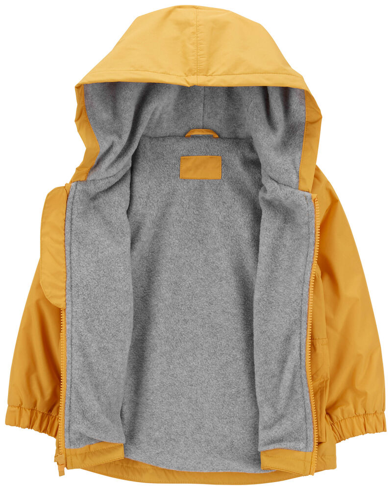 Yellow Toddler Fleece-Lined Rain Jacket | Carter’s Oshkosh Canada