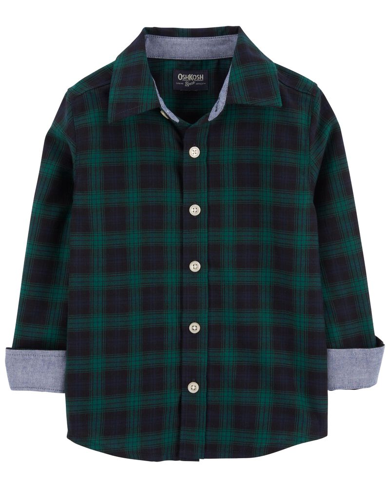 Green Plaid Family Matching: Plaid Button-Front Shirt | carters.com