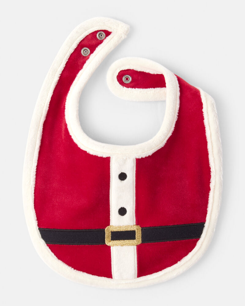Baby Santa Bib - Red | Carter’s Oshkosh Canada