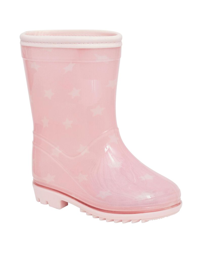 Pink Star Print Rain Boots | carters.com