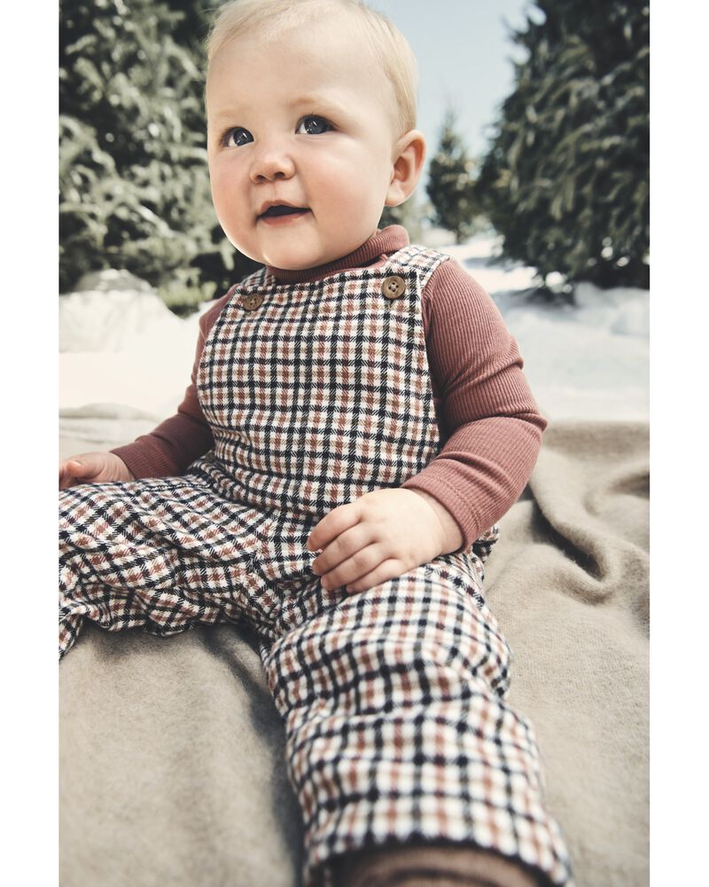 Plaid Organic Cotton Cozy Flannel Overalls | Carter’s Oshkosh Canada