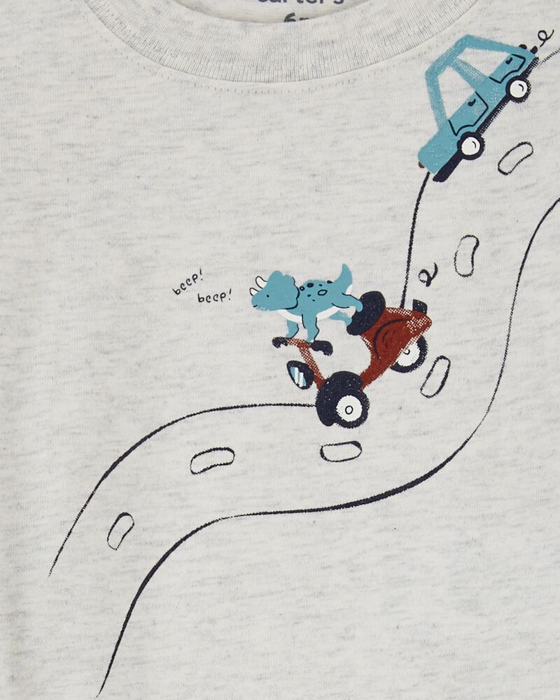 Heather/Red 2-Piece Cars Bodysuit Pant Set | carters.com