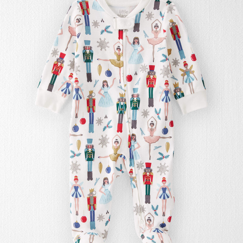 Sweet Cream Baby Organic Cotton Sleeper Pyjamas in Holiday Nutcracker ...