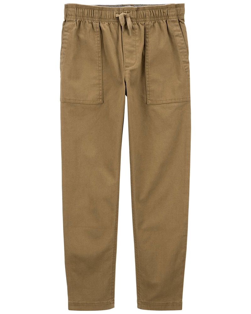 Khaki Jersey Lined Canvas Pants | carters.com