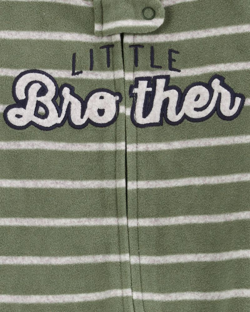 Green Little Brother Zip-Up Fleece Sleep & Play Pyjamas | carters.com