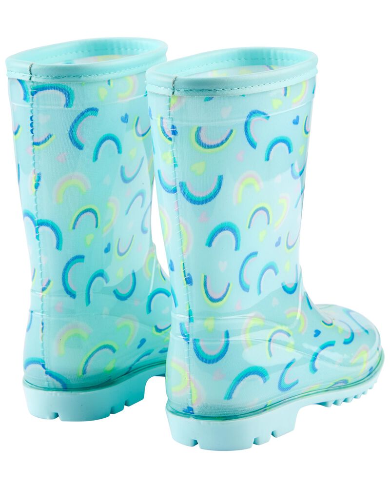 Turquoise Rainbow Rain Boots | carters.com