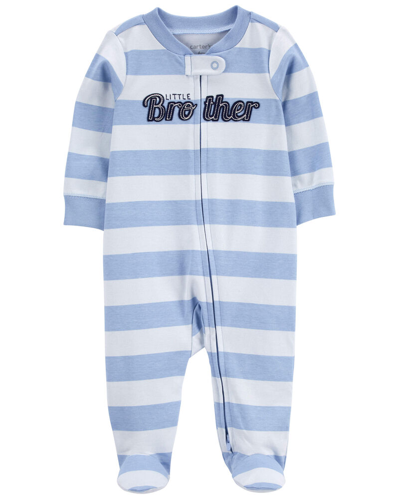 Blue Baby Little Brother 2-Way Zip Cotton Sleep & Play | Carter’s ...