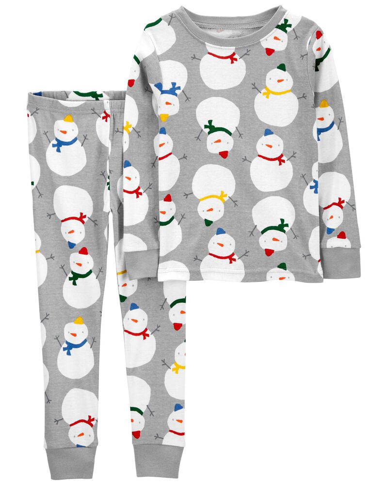 Multi 2-Piece Snowman 100% Snug Fit Cotton Pyjamas | carters.com