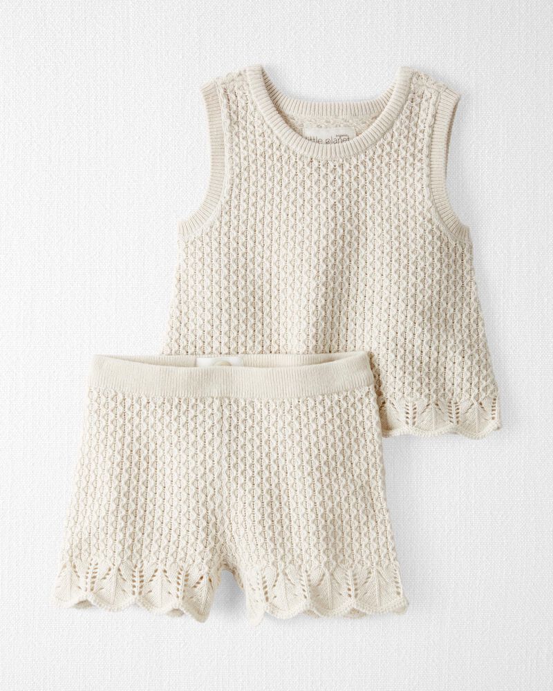 Sweet Cream 2-Piece Organic Cotton Crochet Knit Set | Carter’s Oshkosh Canada
