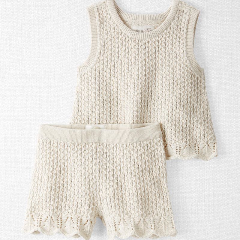 Sweet Cream 2-Piece Organic Cotton Crochet Knit Set | Carter’s Oshkosh ...