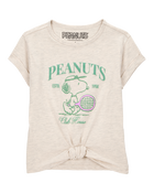 Grey Kid Peanuts Tie Front Graphic Tee | Carter’s Oshkosh Canada