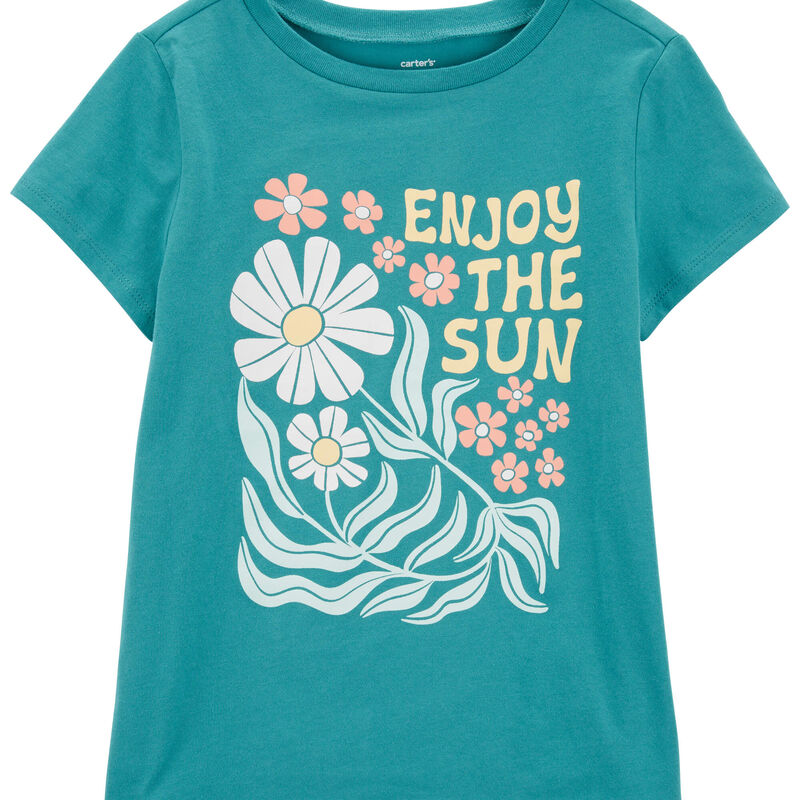 Turquoise Daisy Sun Graphic Tee | Carter’s Oshkosh Canada