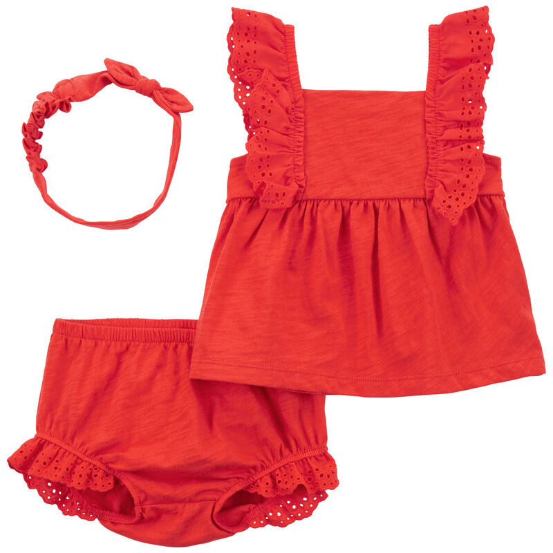 Red Baby 3-Piece Bubble Short Set | Carter’s Oshkosh Canada
