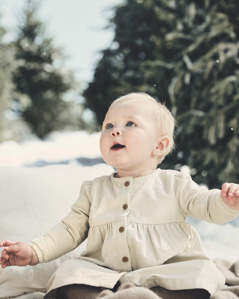 Toasted Wheat Baby Organic Cotton Corduroy Pocket Dress in Toasted ...