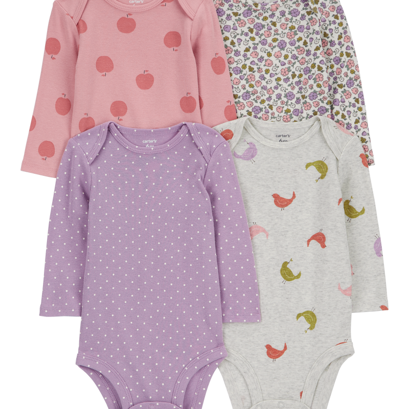 Multi Baby 4-Pack Long-Sleeve Original Bodysuits | Carter’s Oshkosh Canada