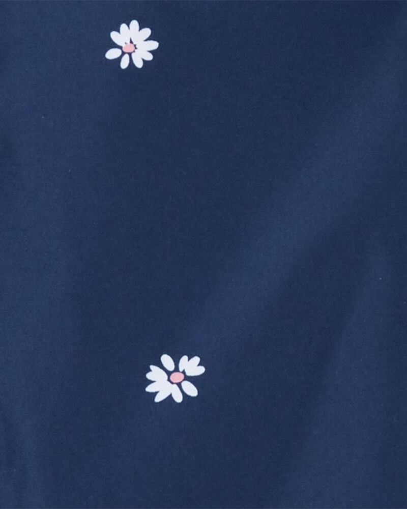 Baby Navy Fleece-Lined Daisy Print Jacket | carters.com
