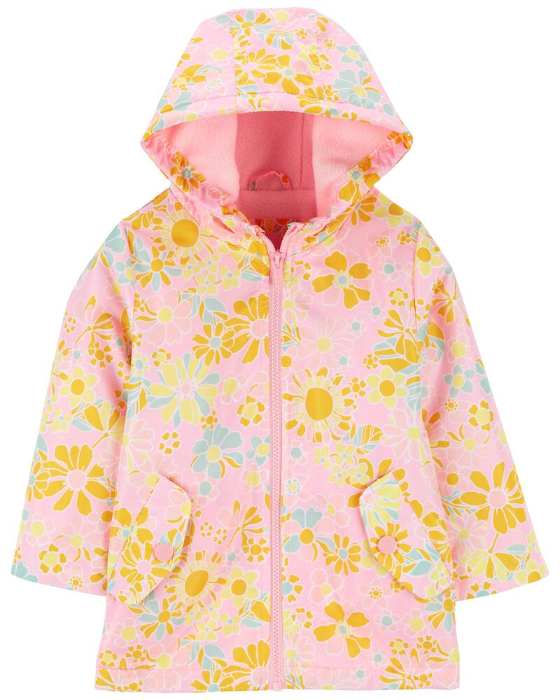 Pink Kid Floral Print Rain Jacket | Carter’s Oshkosh Canada