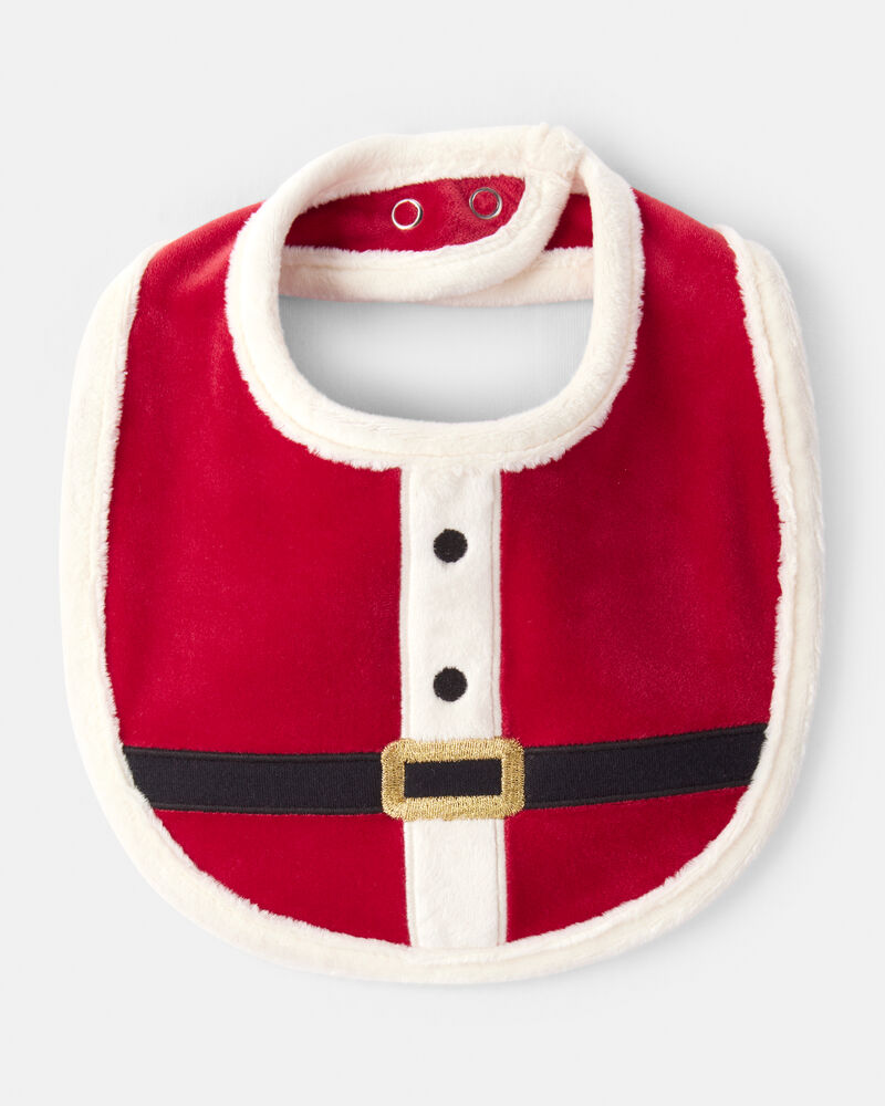 Baby Santa Bib - Red | Carter’s Oshkosh Canada