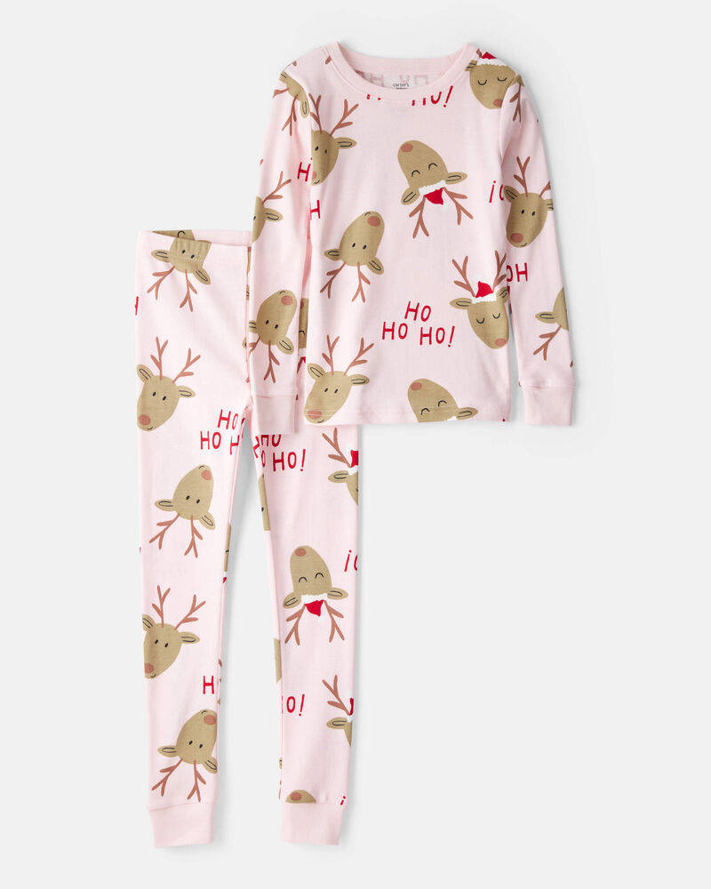 Jeune - Pyjama ajusté 2 pièces à motif de renne - Rose | Carter’s ...
