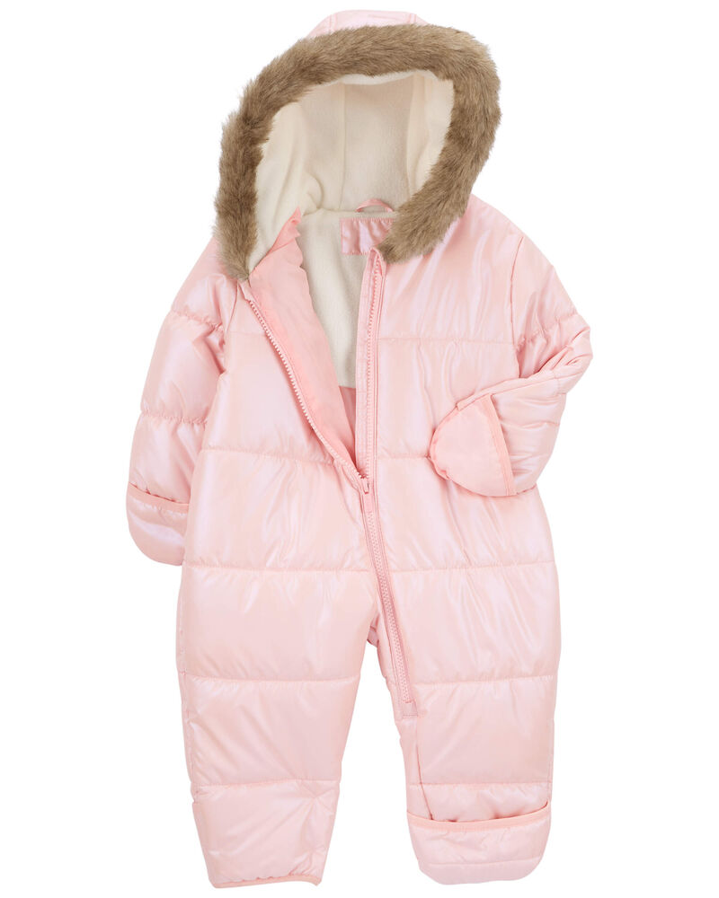 Pink Baby 1-Piece Pink Snowsuit | Carter’s Oshkosh Canada