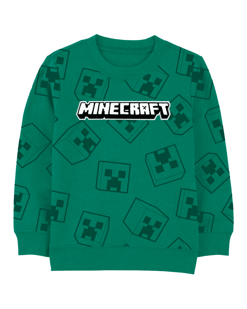 Green Kid Minecraft Pullover - Green | Carter’s Oshkosh Canada
