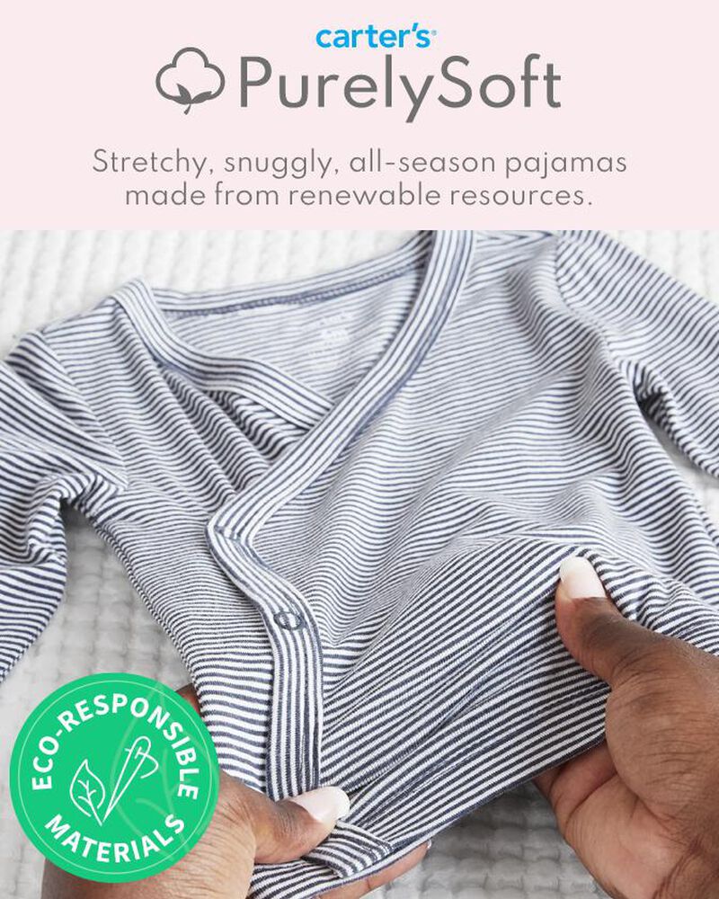 Blue 2-Piece Striped PurelySoft Pyjamas | carters.com