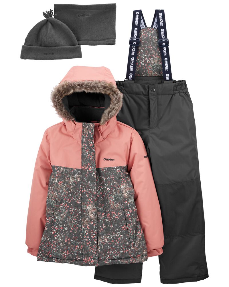 Multicolore Habit de neige 2 pièces avec tuque et cache-cou en prime ...