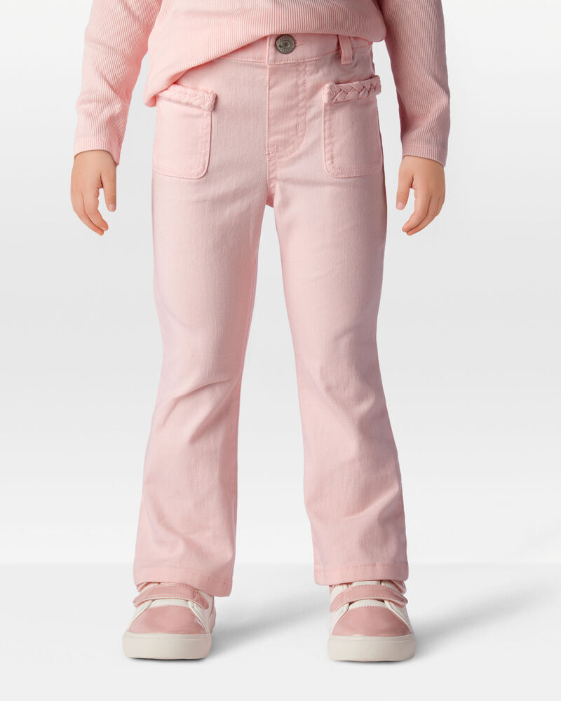 Toddler Girl Cotton Flare Pants - Pink | Carter’s Oshkosh Canada