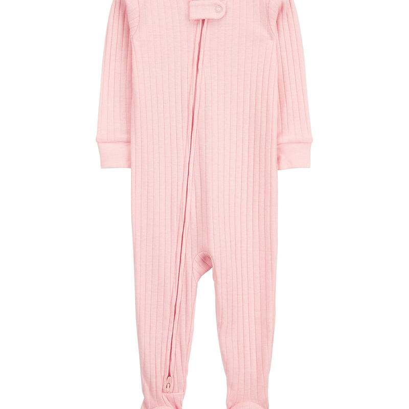 Pink 1-Piece Cotton Blend Footie Pyjamas | Carter’s Oshkosh Canada