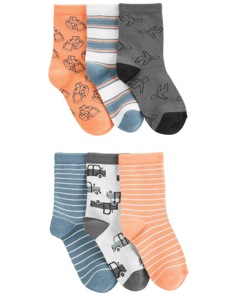 Multi 6-Pack Crew Socks | carters.com
