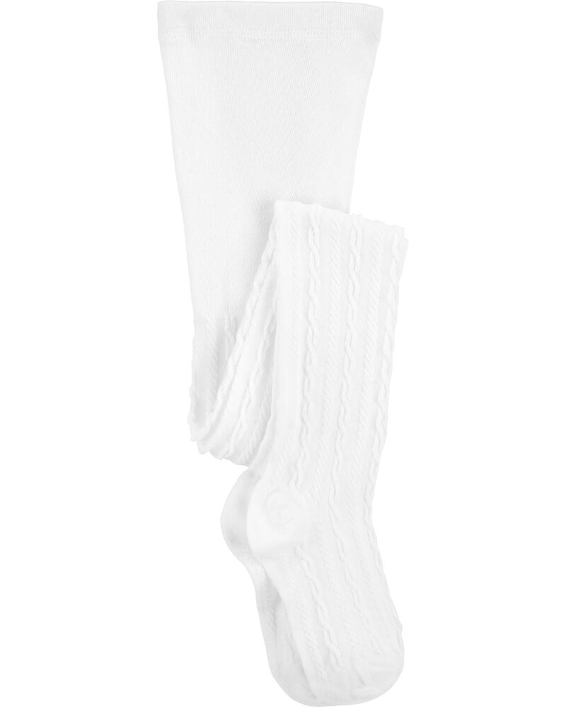 White Cable Knit Tights | carters.com