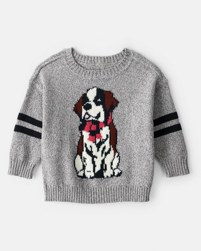 Baby Boy Dog Sweater - Grey | Carter’s Oshkosh Canada