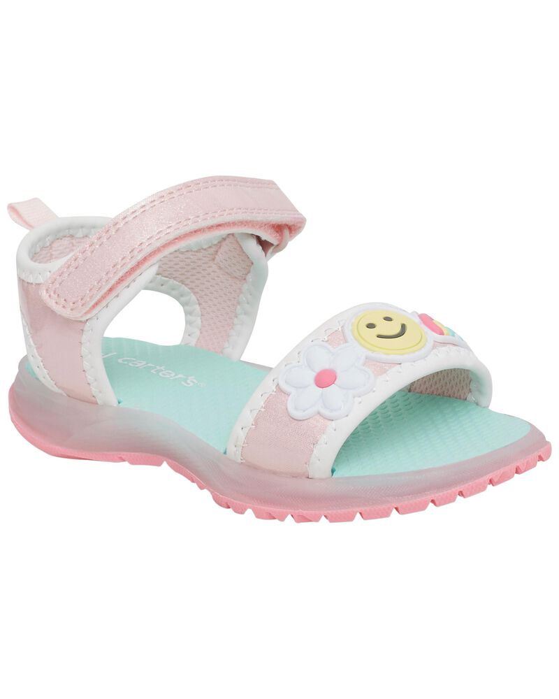 Pink Carter's Smiley Face Light-Up Sandals | carters.com