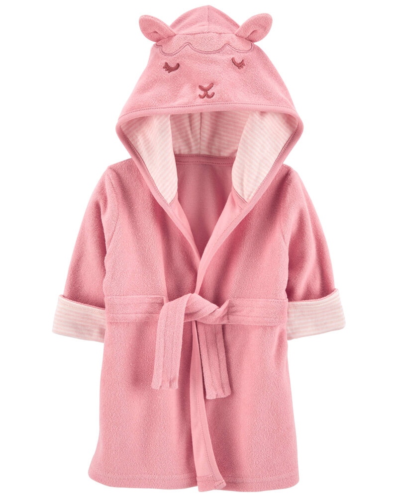 Pink Lamb Hooded Terry Robe | carters.com