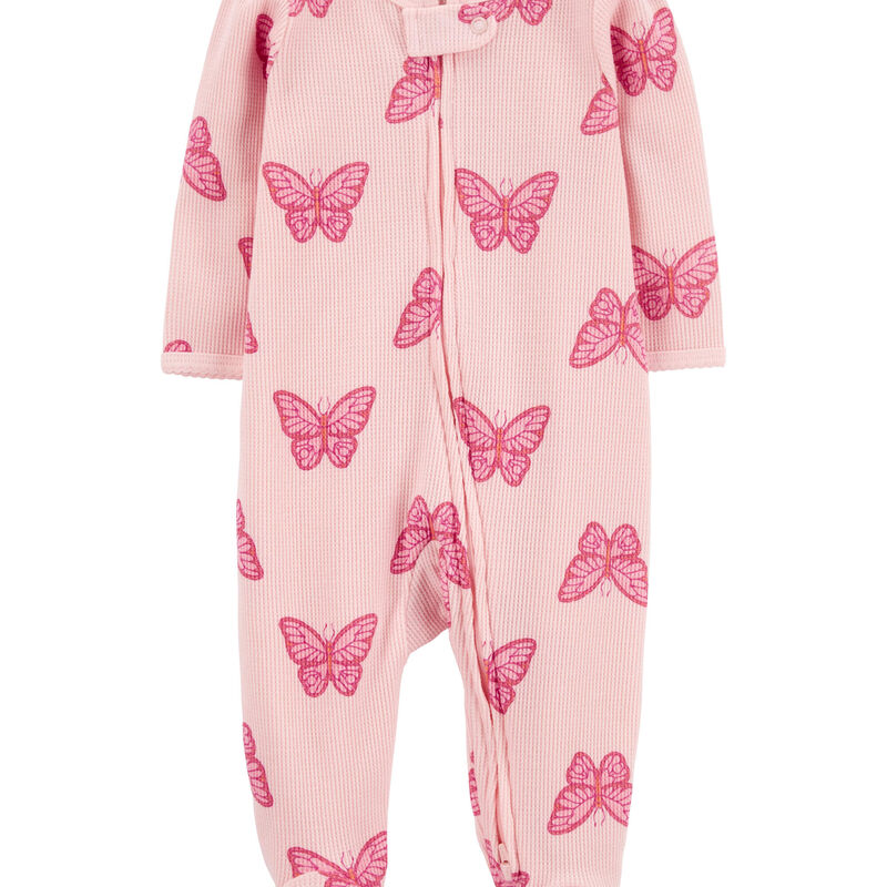 Pink Baby Butterfly 2-Way Zip Thermal Sleeper | Carter’s Oshkosh Canada