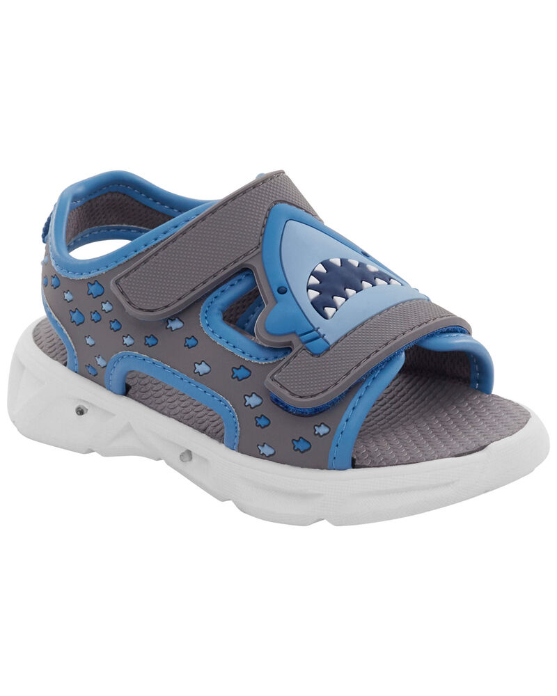Grey Toddler Shark Light-Up Sandals | Carter’s Oshkosh Canada
