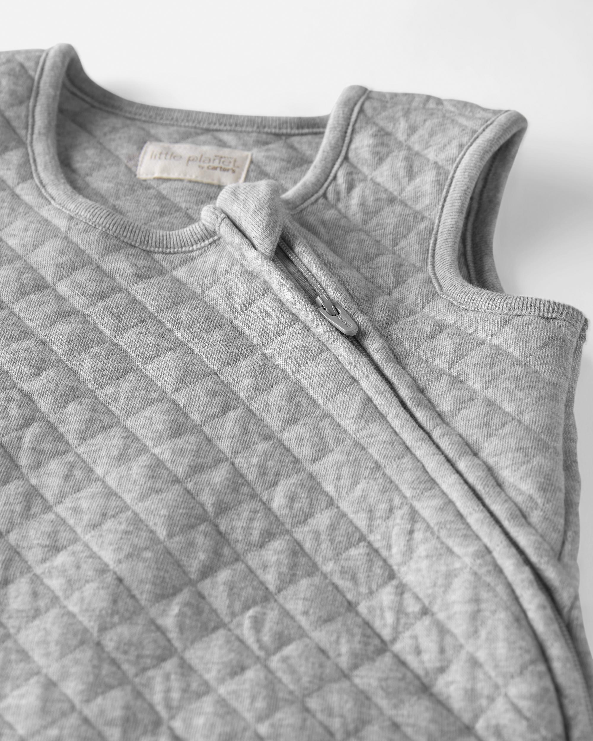Gray Organic Cotton Double Knit Zip Blanket | Carter’s Oshkosh Canada