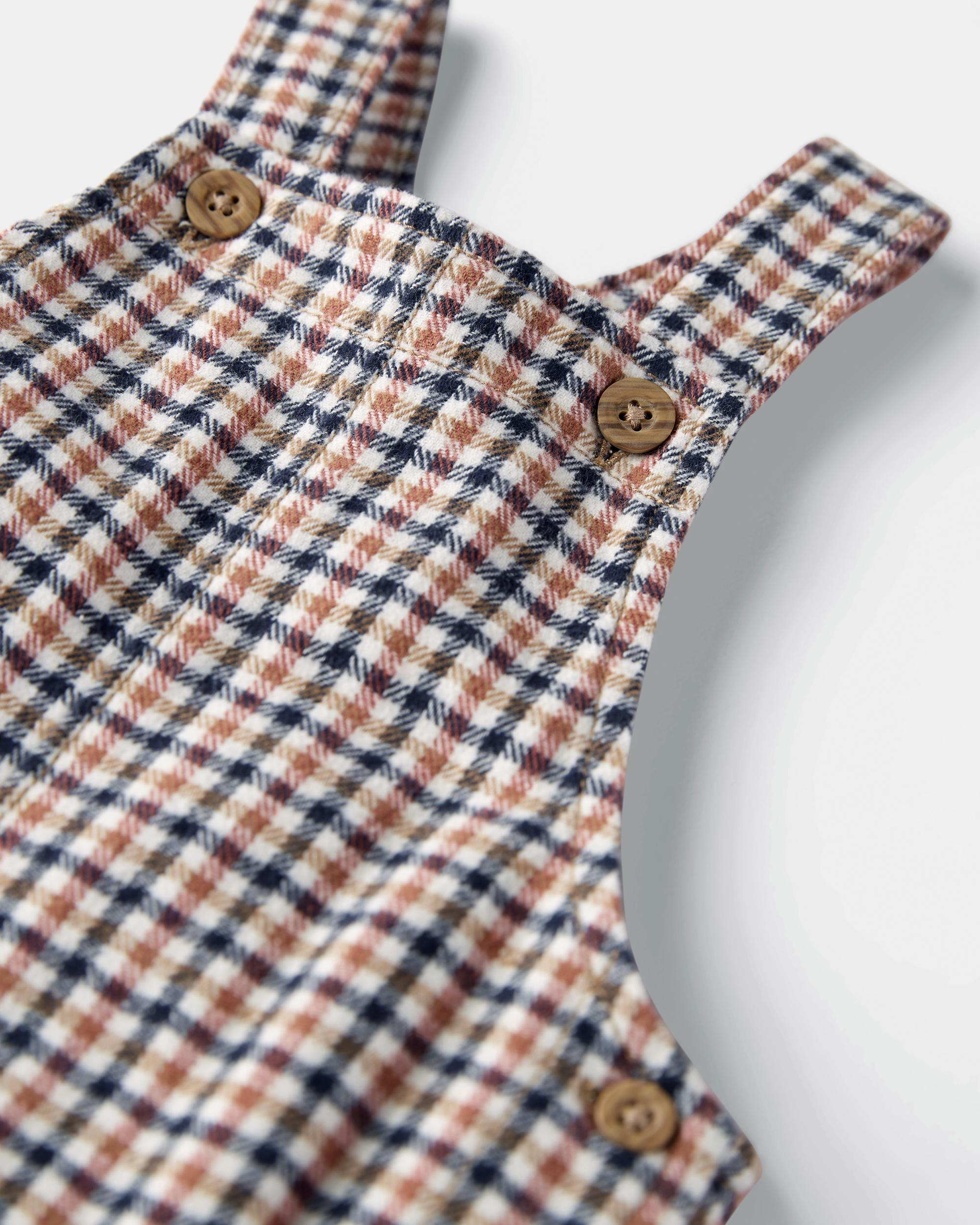Plaid Organic Cotton Cozy Flannel Overalls | Carter’s Oshkosh Canada