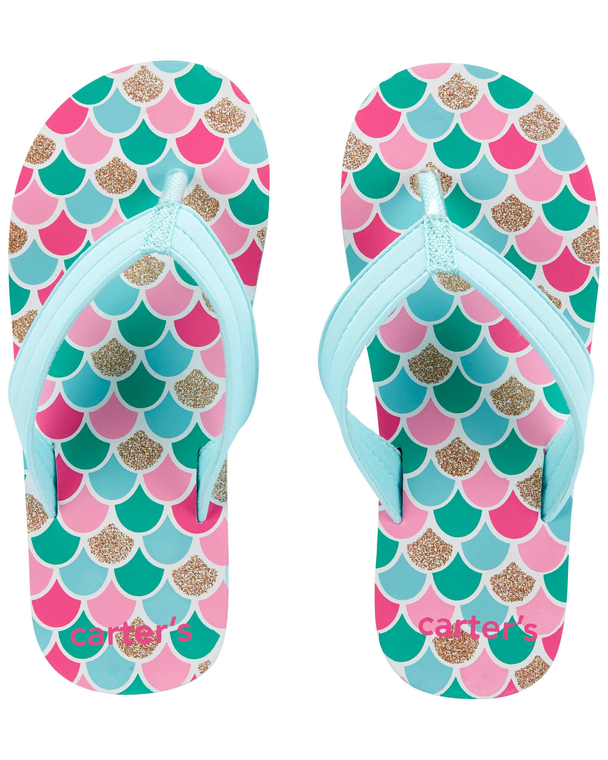Baby Multi Mermaid Flip Flops | carters.com