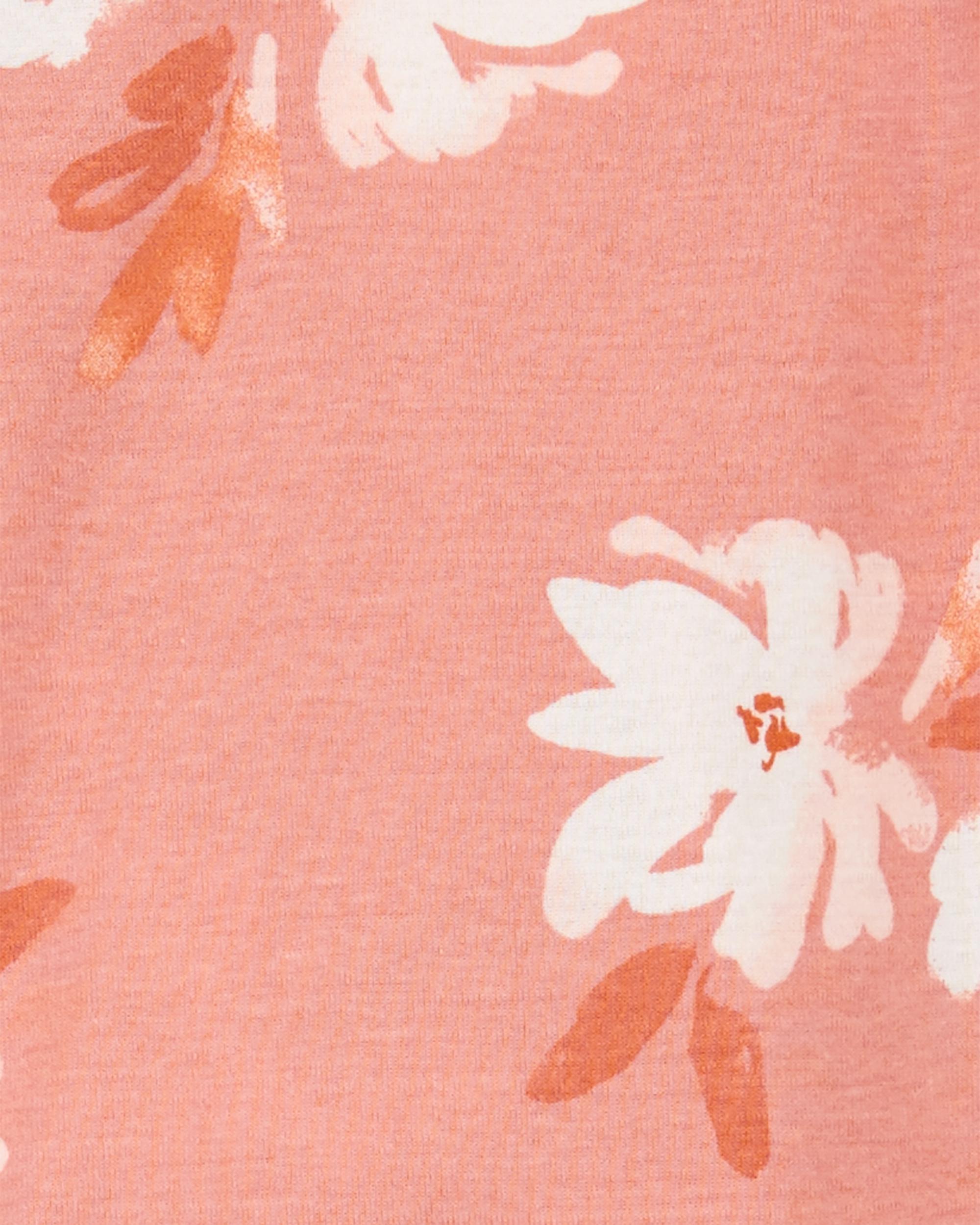 Pink 2-Piece Floral Sleeper Pyjamas and Cap Set | carters.com