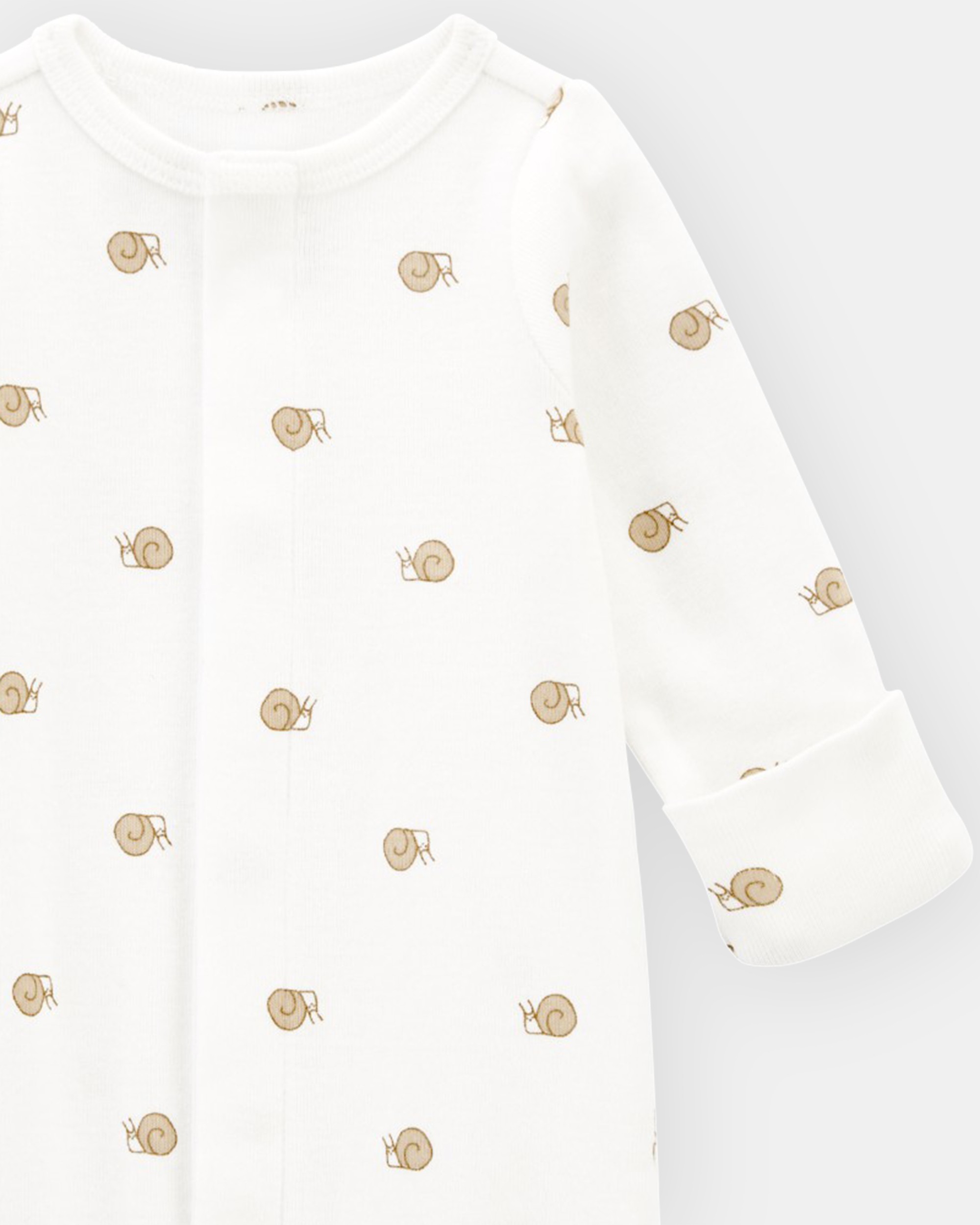 Ivory Baby Preemie Snail Cotton Sleeper Gown | Carter’s Oshkosh Canada