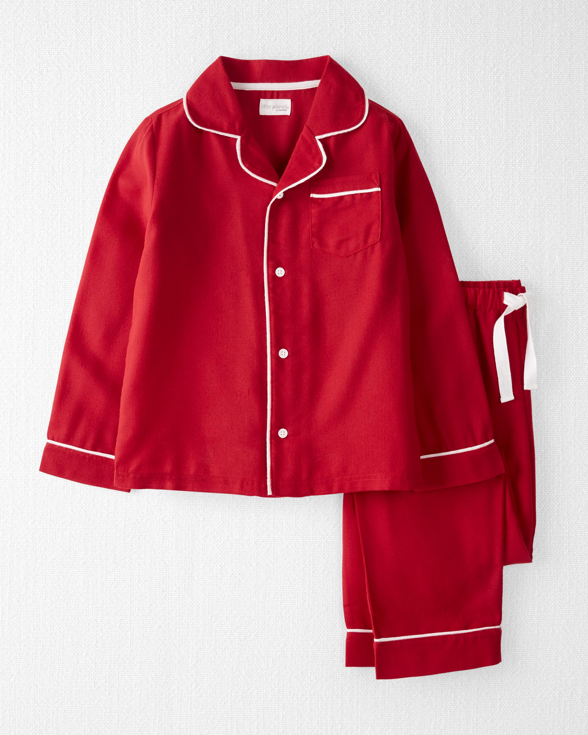 Perfect Red Recycled Button-Front Pyjamas Set | carters.com