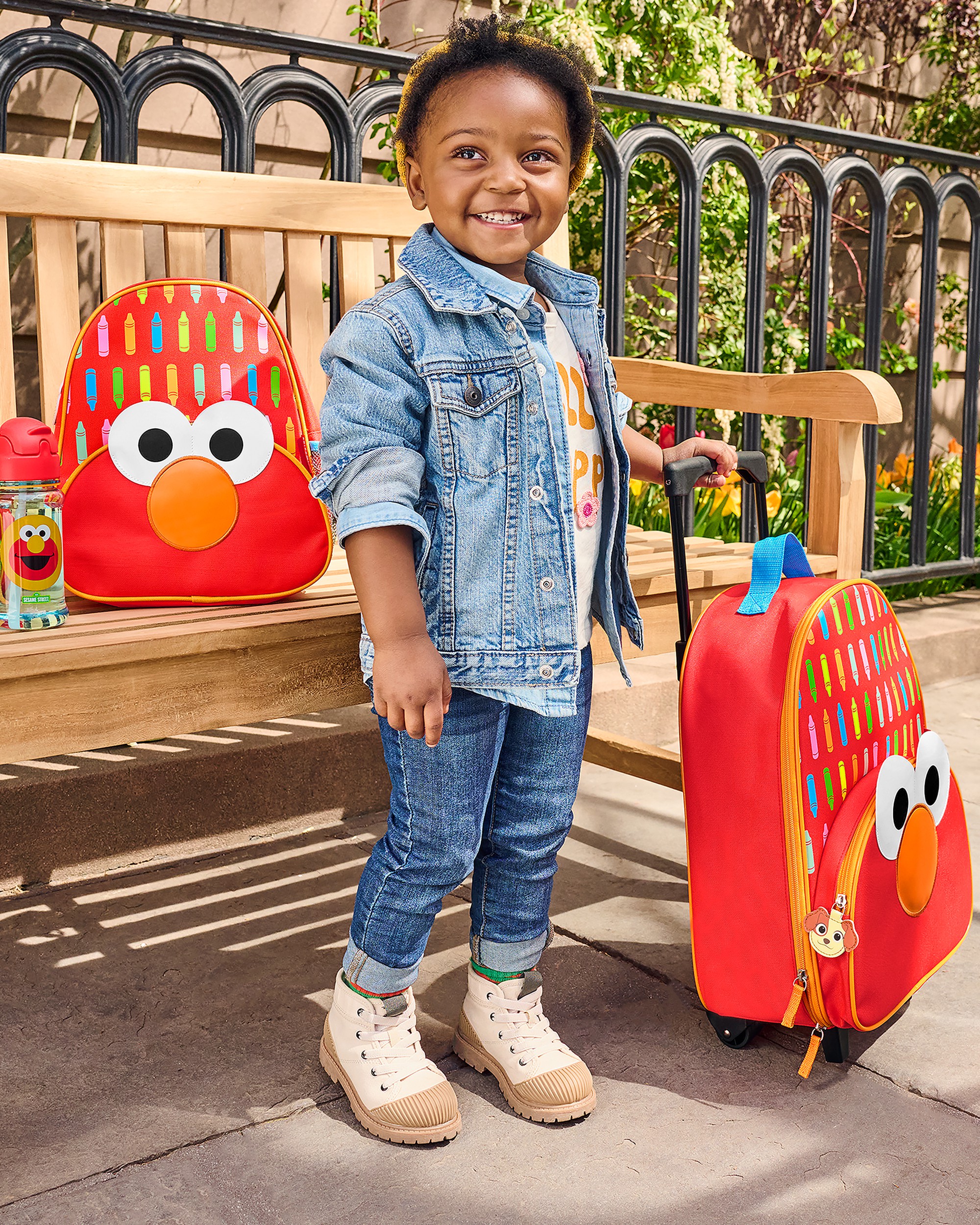 Elmo Sesame Street Toddler Kids Carry-On Rolling Luggage - Elmo ...